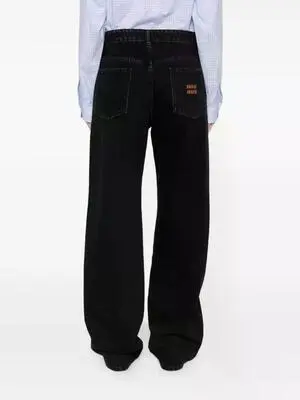 Miu Miu Logo-motif Straight-leg Jeans