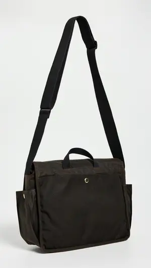 Barbour Field Wax Messenger Bag - Olive