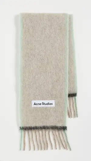 Acne Studios Vally Solid Scarf - Beige/grey