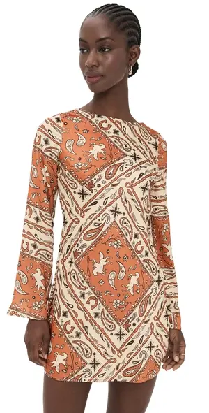 BAILEY ROSE Paisley Print Mini Dress