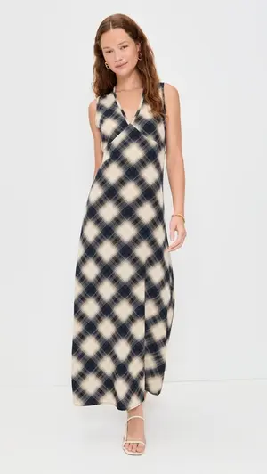 LITTLE LIES Plaid Maxi Dress