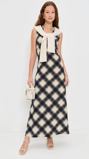 LITTLE LIES Plaid Maxi Dress