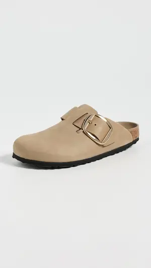 BIRKENSTOCK Boston Big Buckle Clogs - Tobacco Brown