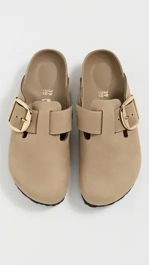BIRKENSTOCK Boston Big Buckle Clogs - Tobacco Brown