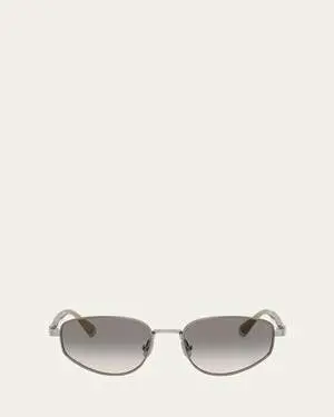 Brunello Cucinelli Oval Titanium Sunglasses - Grypat