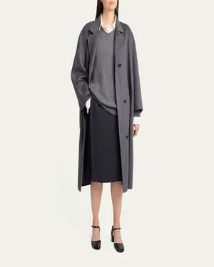 THE ROW Gustaf Cashmere-silk Single-breasted Coat