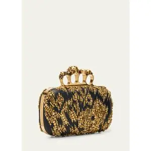 Alexander McQueen Skull Four-ring Embellished Clutch