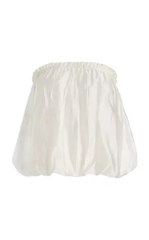 THE GARMENT Gillian Strapless Voluminous Semi-sheer Organza Top - White