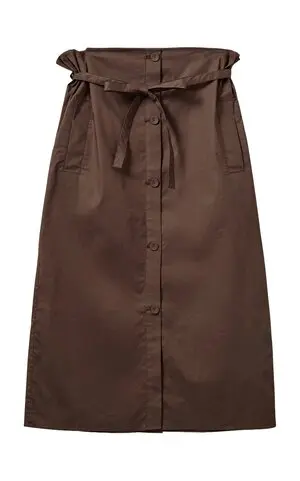 THE GARMENT Cotton-blend Maxi Skirt - Brown