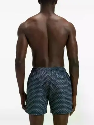 BOSS Geometric-print Swim Shorts