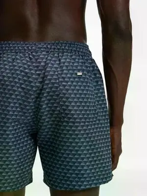 BOSS Geometric-print Swim Shorts