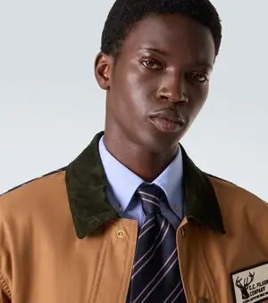 Junya Watanabe Striped Silk Necktie