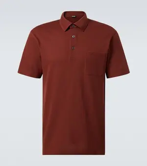 Zegna Cotton Piqué Polo Shirt - Red