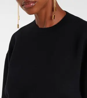 TOM FORD Cropped Wool And Cashmere-blend Sweater - Black