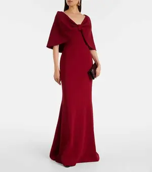 Elie Saab Caped Cady Gown