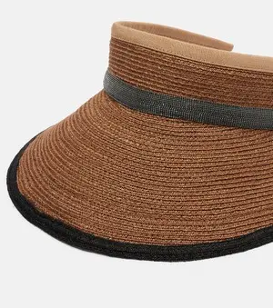 Brunello Cucinelli Monili Hemp And Cotton-blend Visor