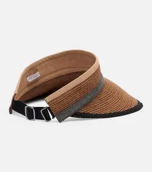 Brunello Cucinelli Monili Hemp And Cotton-blend Visor