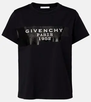 Givenchy Distressed Printed Cotton Jersey T-shirt - Black