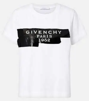 Givenchy Distressed Printed Cotton Jersey T-shirt - White