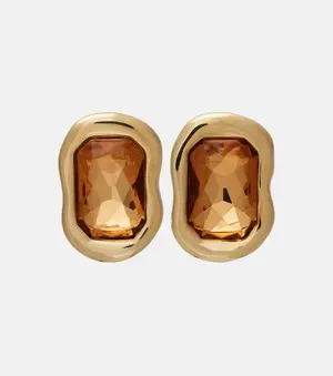 Givenchy Sculptural Crystal Embellished Earrings - Gold