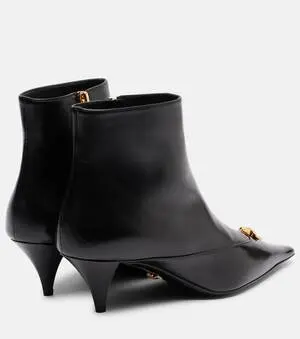 Versace La Medusa 55 Leather Ankle Boots
