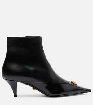 Versace La Medusa 55 Leather Ankle Boots