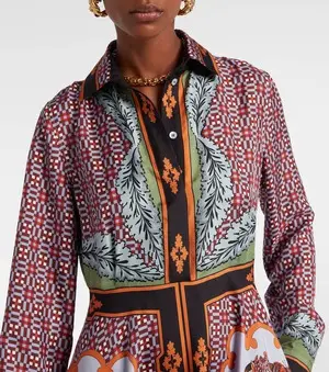 La DoubleJ San Pietro Printed Silk Maxi Dress - Multicoloured