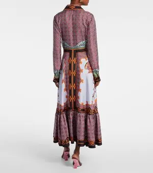 La DoubleJ San Pietro Printed Silk Maxi Dress - Multicoloured