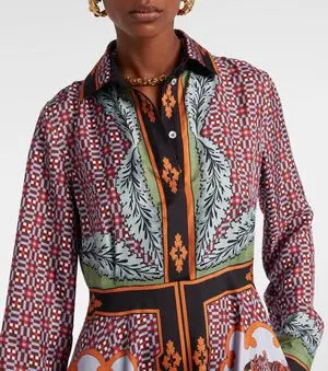 La DoubleJ San Pietro Printed Silk Maxi Dress - Multicoloured