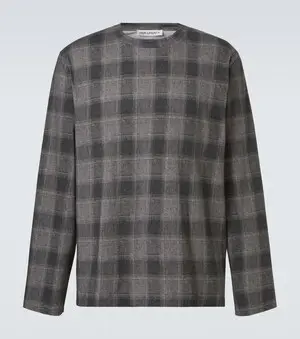 Our Legacy Box Checked Cotton Jersey T-shirt - Grey