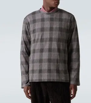 Our Legacy Box Checked Cotton Jersey T-shirt