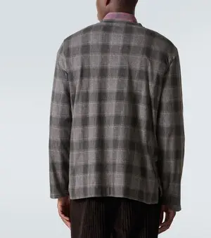 Our Legacy Box Checked Cotton Jersey T-shirt