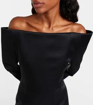 Stella McCartney Off-shoulder Satin Mini Dress