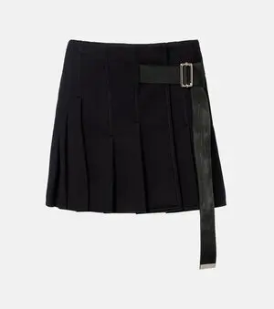 Plan C Belted Mini Skirt - Black