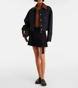 Plan C Belted Mini Skirt