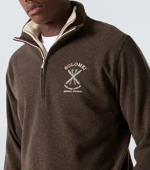 Brunello Cucinelli Cashmere-blend Half-zip Sweater