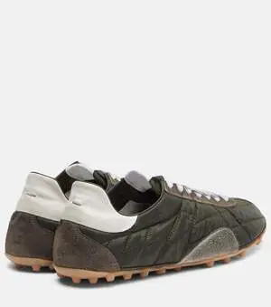 MAISON MARGIELA Sprinters Suede-trimmed Sneakers - Green