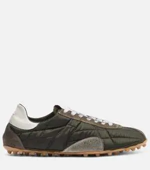 MAISON MARGIELA Sprinters Suede-trimmed Sneakers - Green