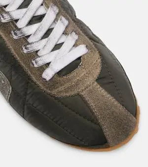 MAISON MARGIELA Sprinters Suede-trimmed Sneakers - Green