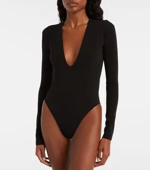 Balenciaga Long Sleeve V-neck Bodysuit