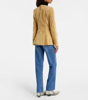 Veronica Beard Orrin Suede Jacket - Beige