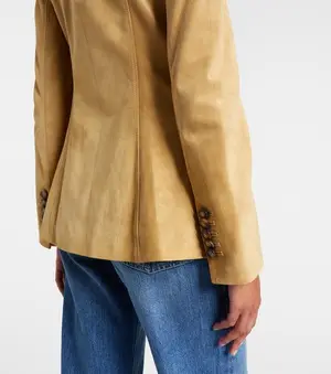 Veronica Beard Orrin Suede Jacket - Beige