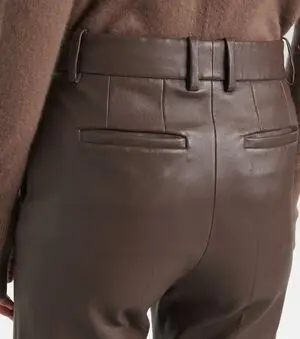 JOSEPH Coleman Slim Leather Pants