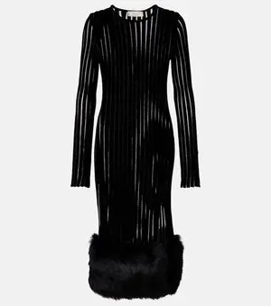 Blumarine Knit Midi Dress - Black