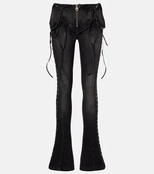 Blumarine Low-rise Slim-fit Flared Jeans - Black
