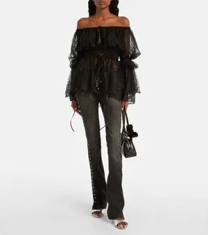 Blumarine Low-rise Slim-fit Flared Jeans