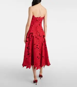 Simkhai Audrey Peplum Lace Midi Dress
