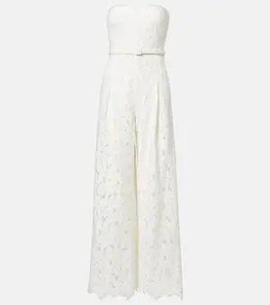 Simkhai Rebecca Strapless Lace Jumpsuit - White