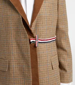 Thom Browne Gunclub Houndstooth Wool Blazer