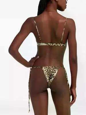Roberto Cavalli Leopard-print Tie-side Bikini